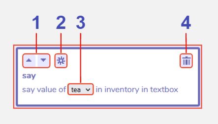 Item and Variable Actions | Bitsy Docs